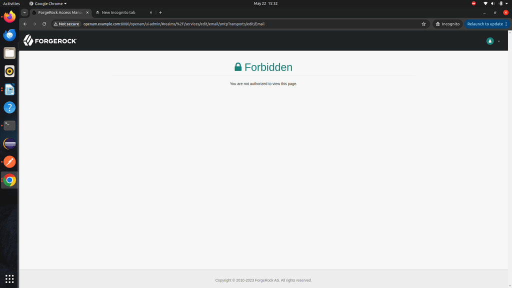 Forbidden error in openam - Integrations - ForgeRock Community