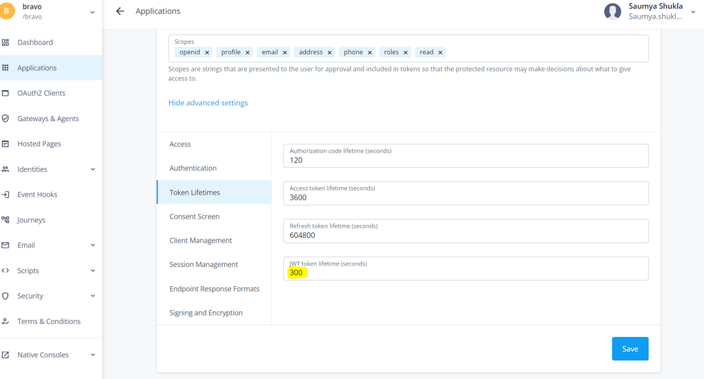 Token expiration time was set for 5min but getting expire after 10min ...